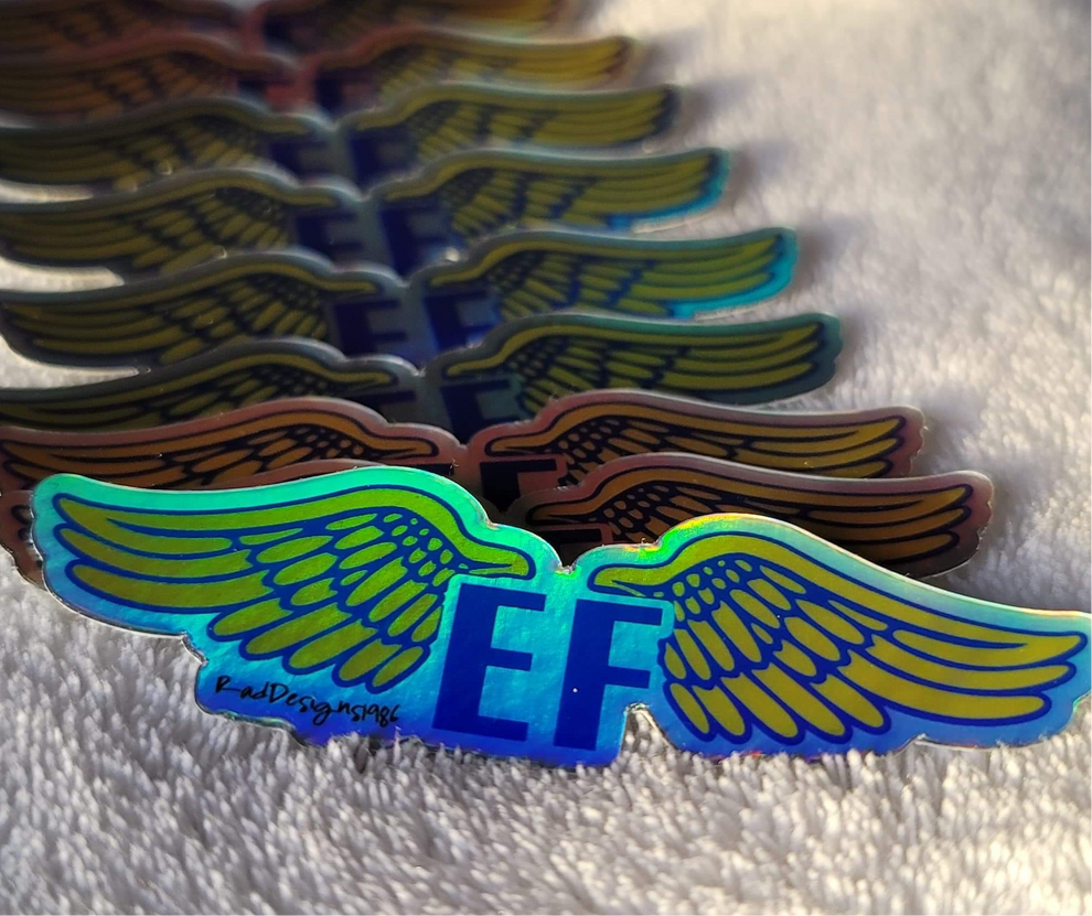 EF Wings - Holographic Sticker – Rad Designs 1986